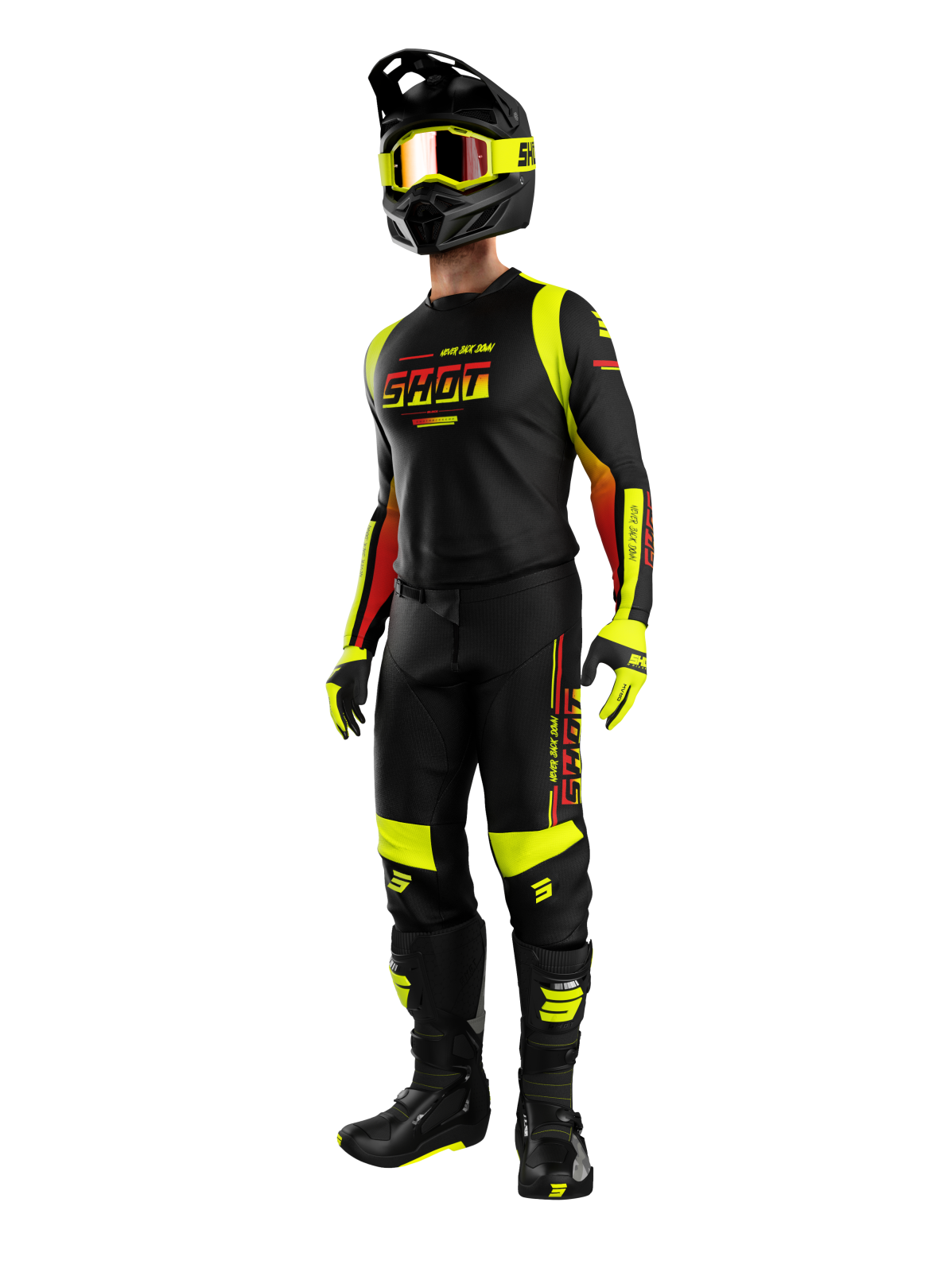BLOCK NEON YELLOW | Shot Race Gear® | MOTOCROSS GEAR FOR MEN AND WOMEN ...